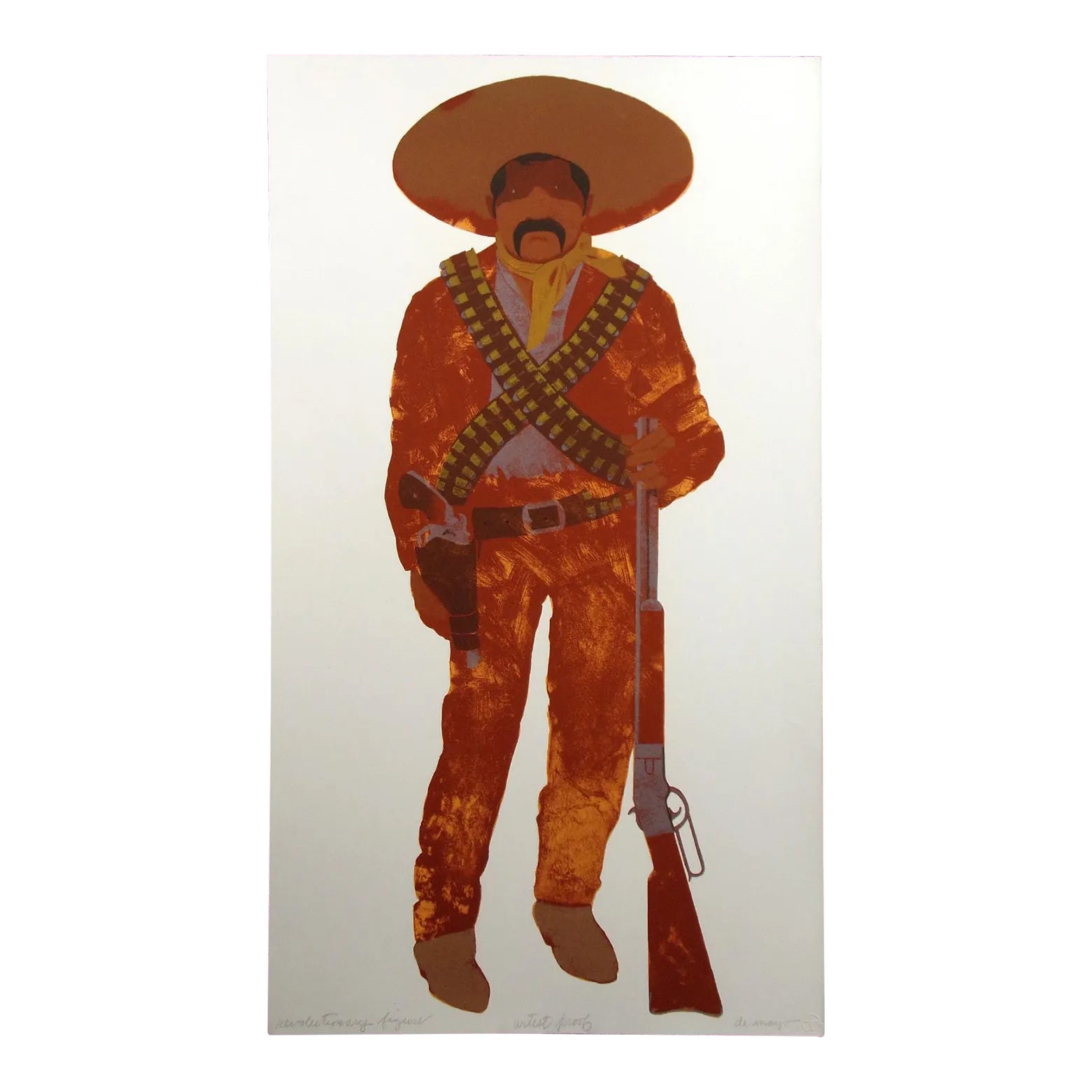 Louis De Mayo "Revolutionary Figure" Signed Ltd Ed Serigraph Artwork ...