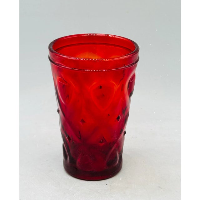 Mixed Set of 7 Vintage Red Glasses/ Beautifully Curated Solid Color ...
