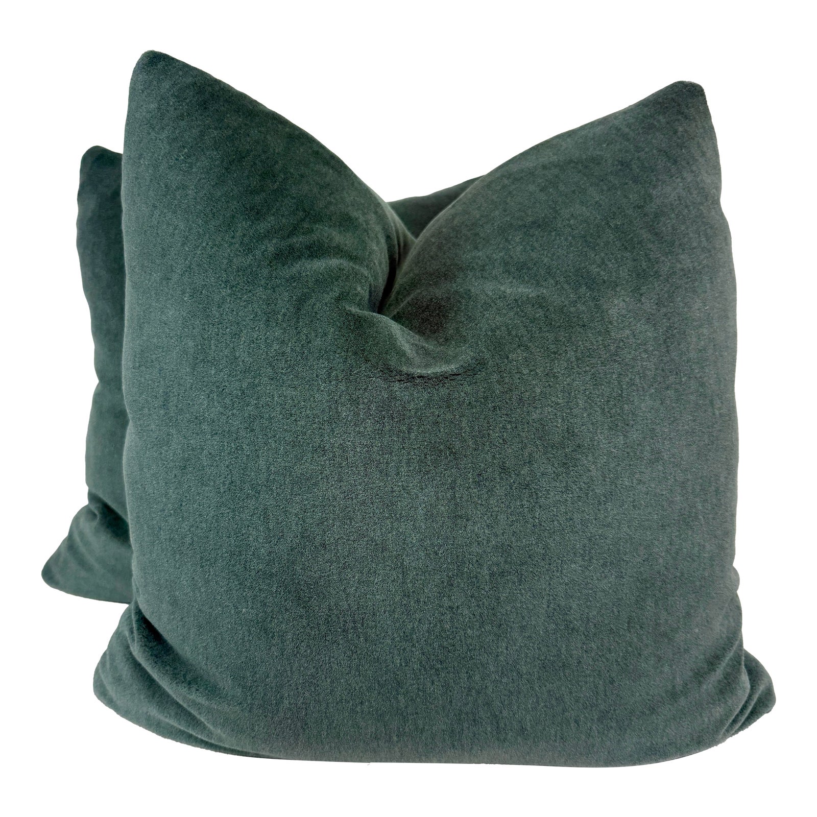 Herman Miller "Allusion" in Black/Green Alpaca Velvet 22" Pillows-a ...