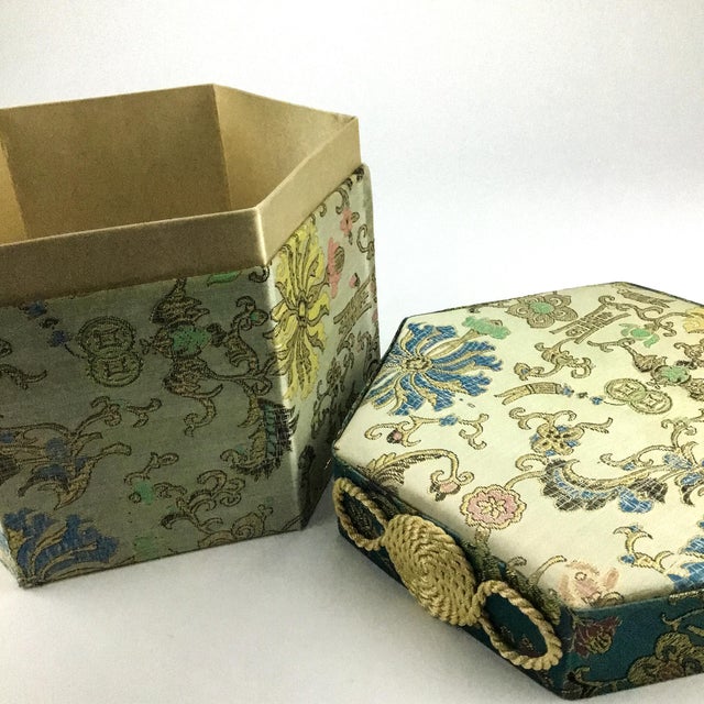 Silk Covered Storage Box 80’s Wedding | Chairish
