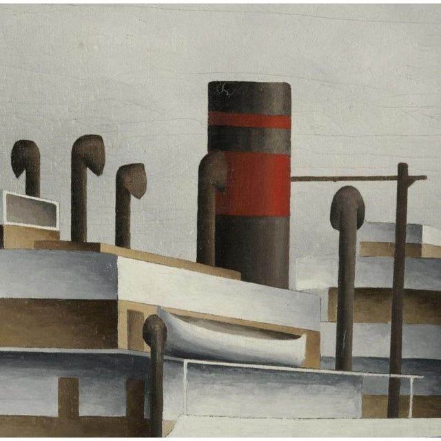 1920 Cargo dans la Port du Havre Painting | Chairish