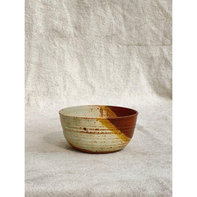1970s Vintage Rust Color Ceramic Bowl, Signed | Chairish
