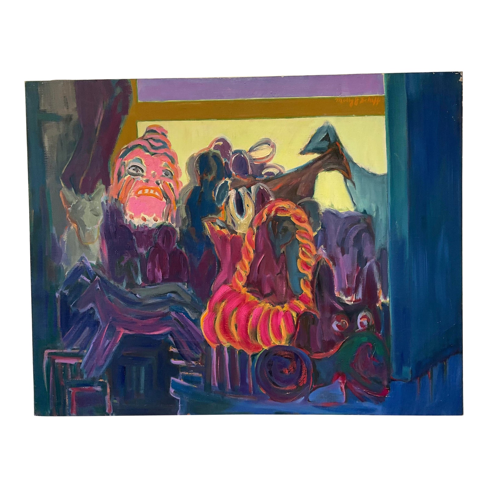 1970s “Studio Props, Life Sized” Painting by Molly Schiff | Chairish