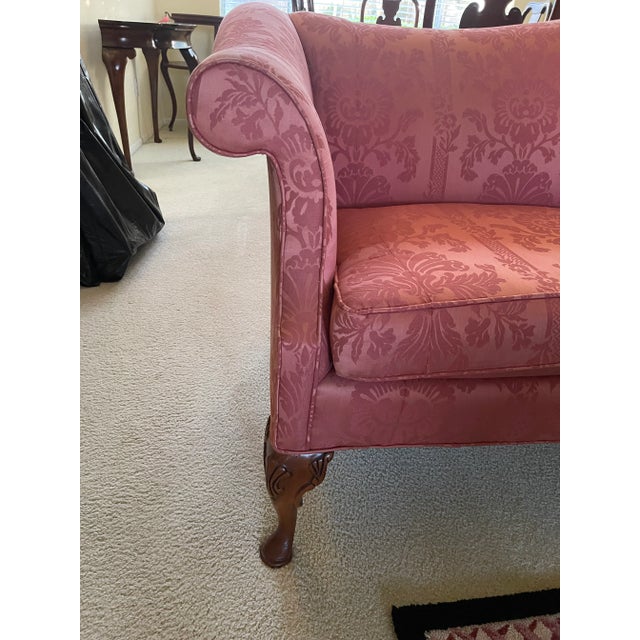 1980s Vintage Queen Anne Sofa Knob Creek | Chairish