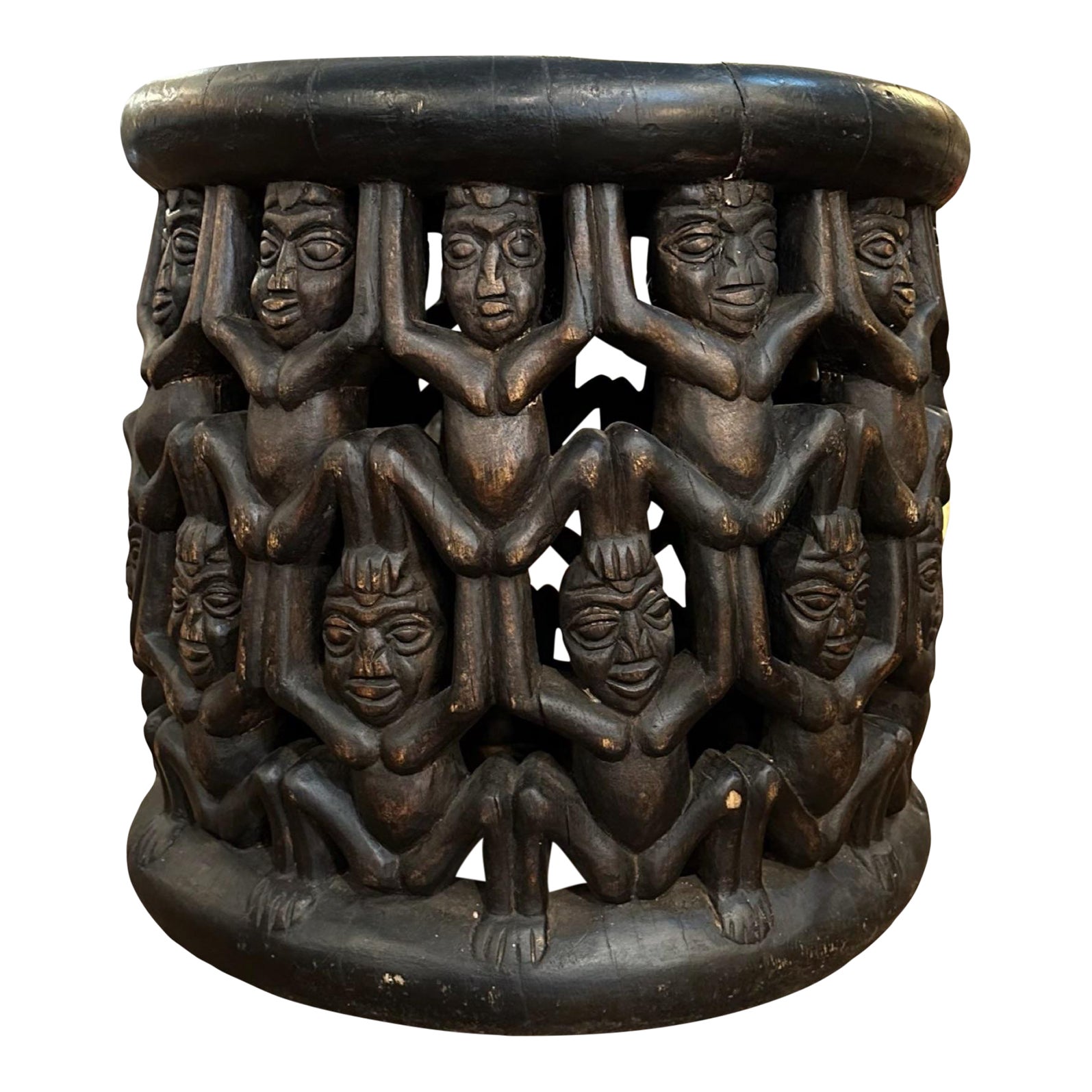 Cameroonian Ceremonial Bamileke Stool | Chairish