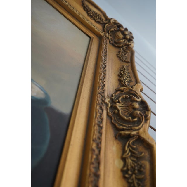 r.martin Artist Signed Still Life Oil Painting on Canvas | Chairish
