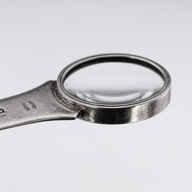 20th Century British Silver Magnifying Glass & Ruler from Asprey, 1929 ...