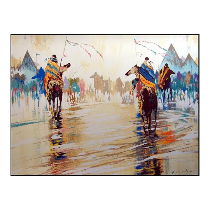 BC Nowlin "This Way" Southwestern Signed Original Art Serigraph | Chairish