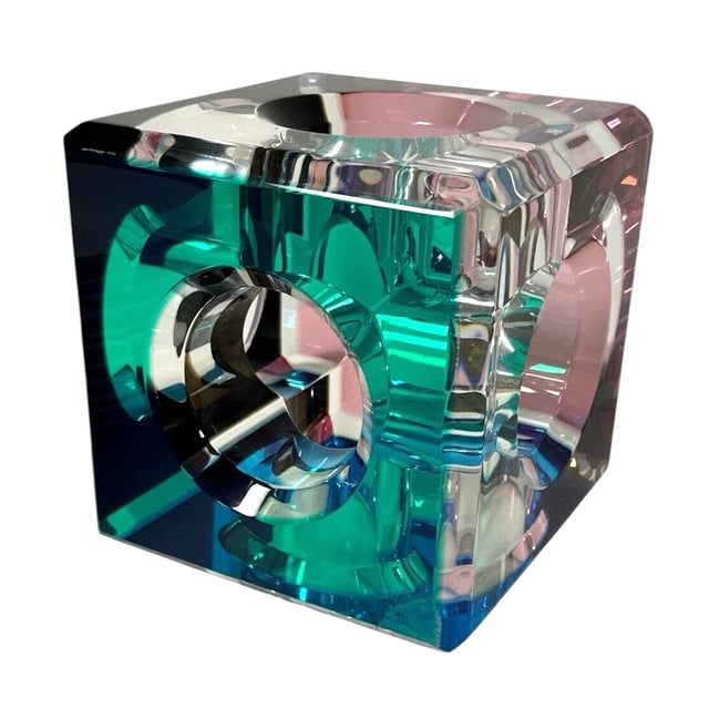 1980s Shlomi Haziza Style Large Lucite Prism Sculpture | Chairish