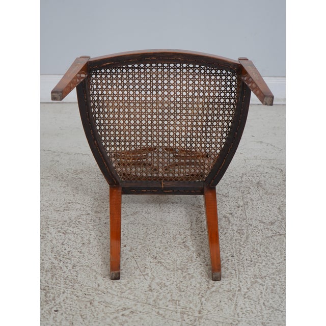 Antique Adam Paint Decorated Cane Seat Armchair | Chairish