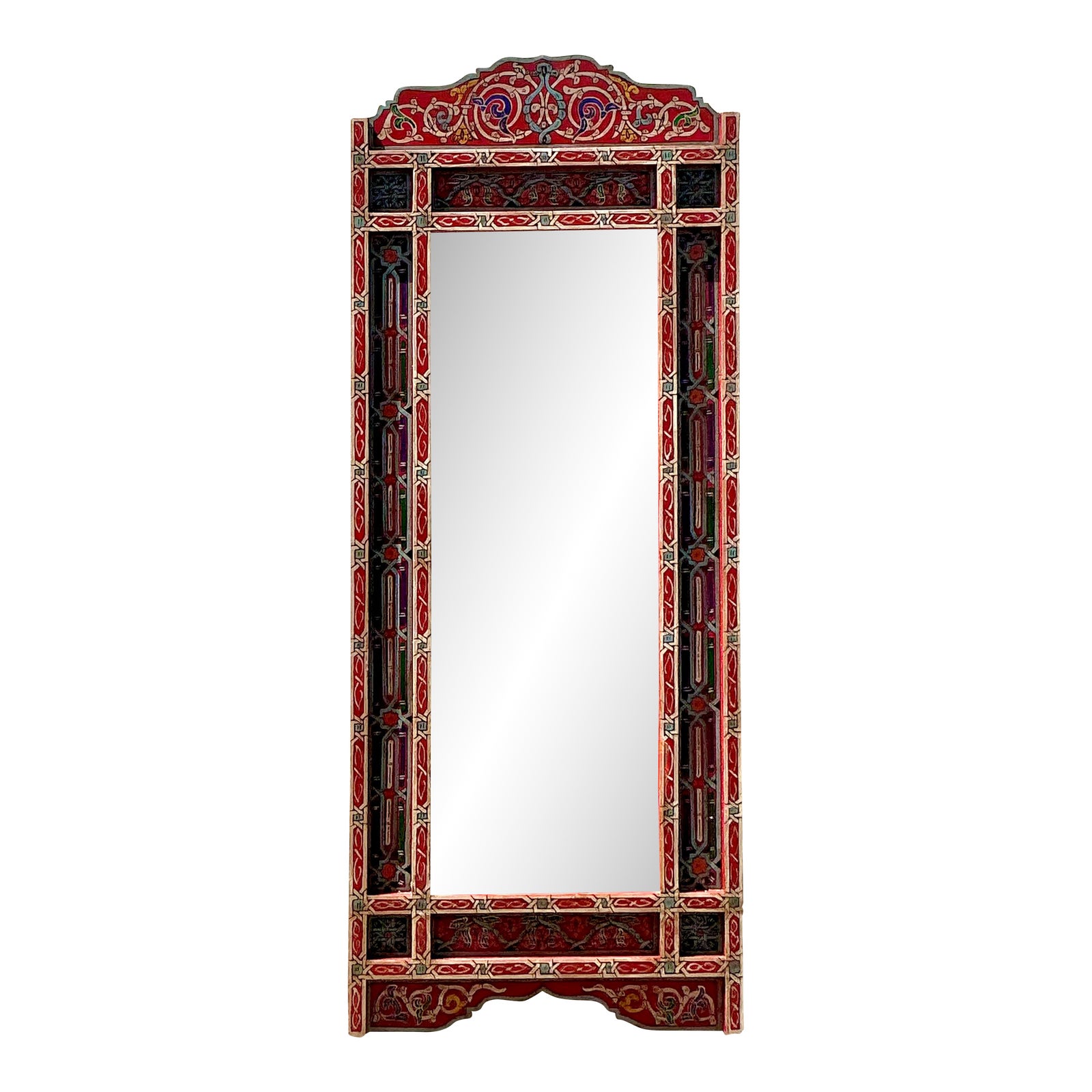 Vintage Boho Hand Painted Gypsy Wagon Mirror | Chairish