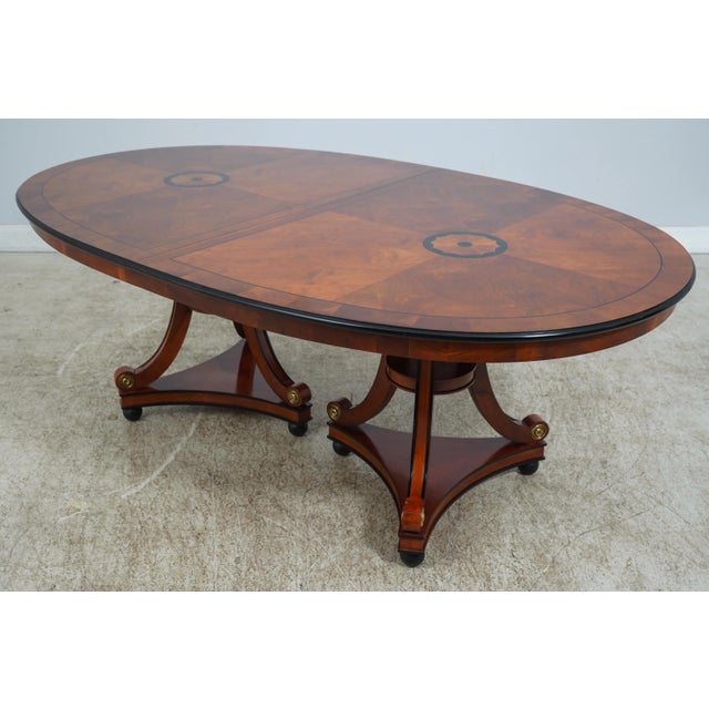 Neoclassical Inlaid Mahogany Dining Room Table | Chairish