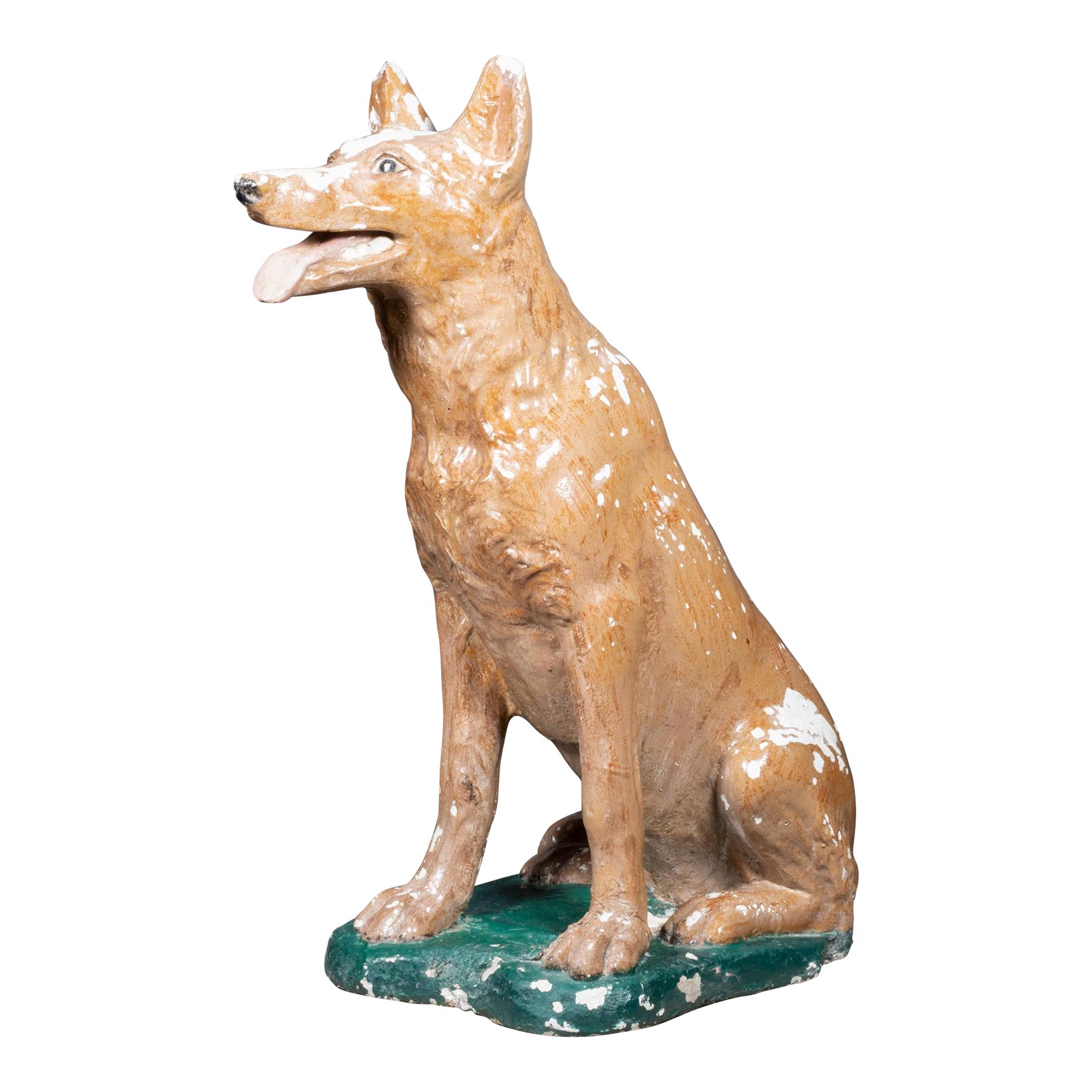 Mid-Century French Cast Stone Shepard Garden Dog Sculpture C.1950 ...