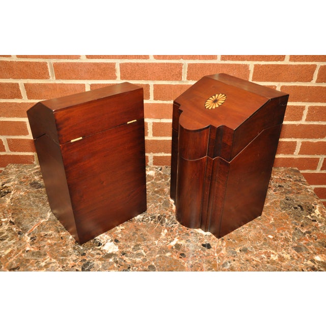 Mid 20th Century Mahogany Georgian Style Knife Boxes / Letter Boxes - a ...