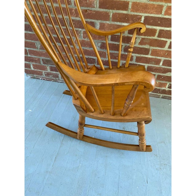 1970s Vintage Bent Brothers Maple Rocking Chair | Chairish