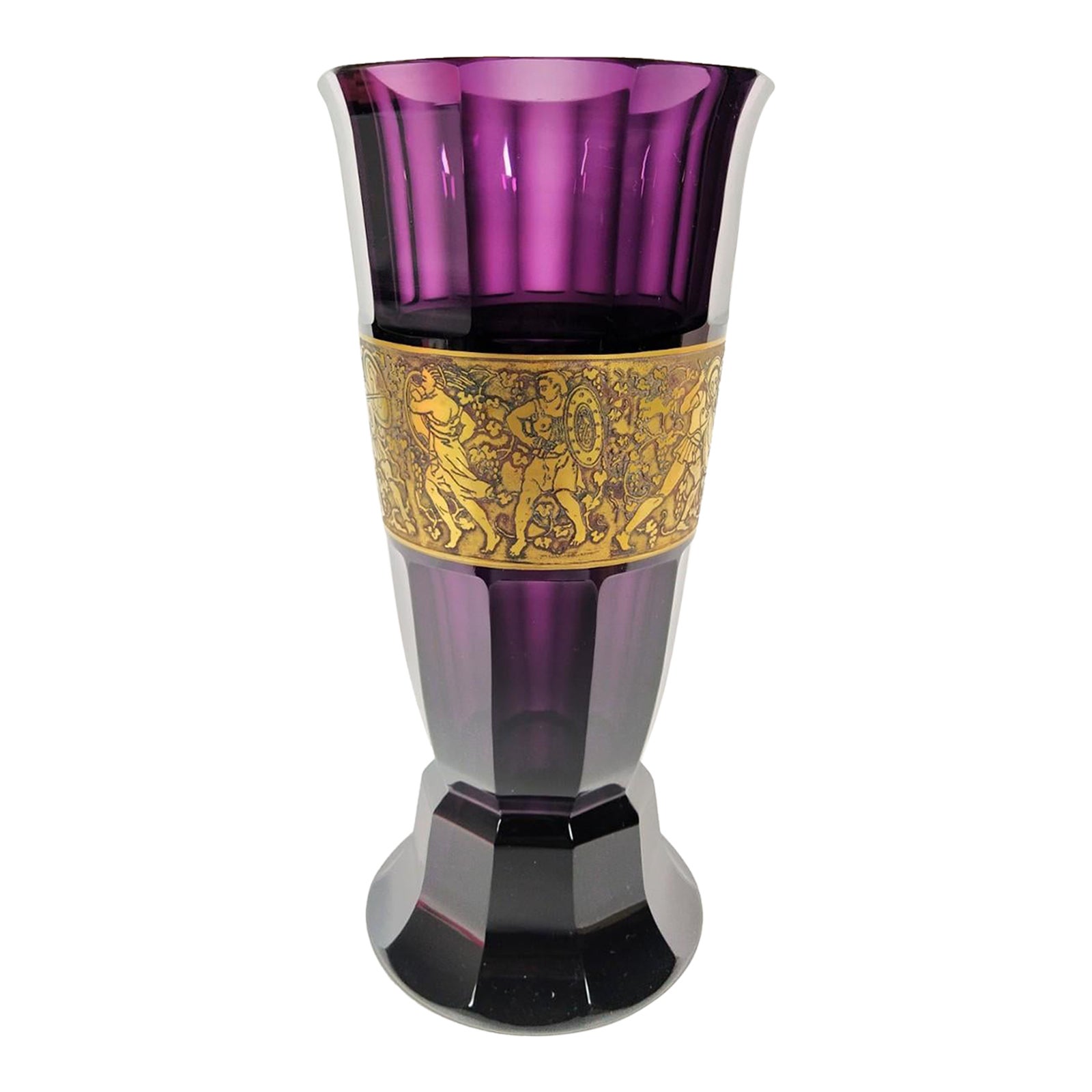 Moser Karlsbad Vase Signed on Base 1920s | Chairish