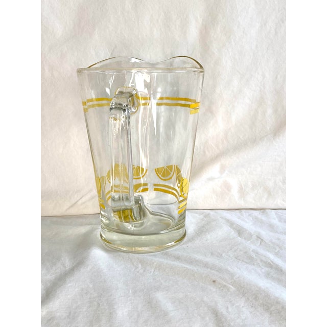 Vintage Crisa Libbey Lemon Pattern Glass Pitcher | Chairish