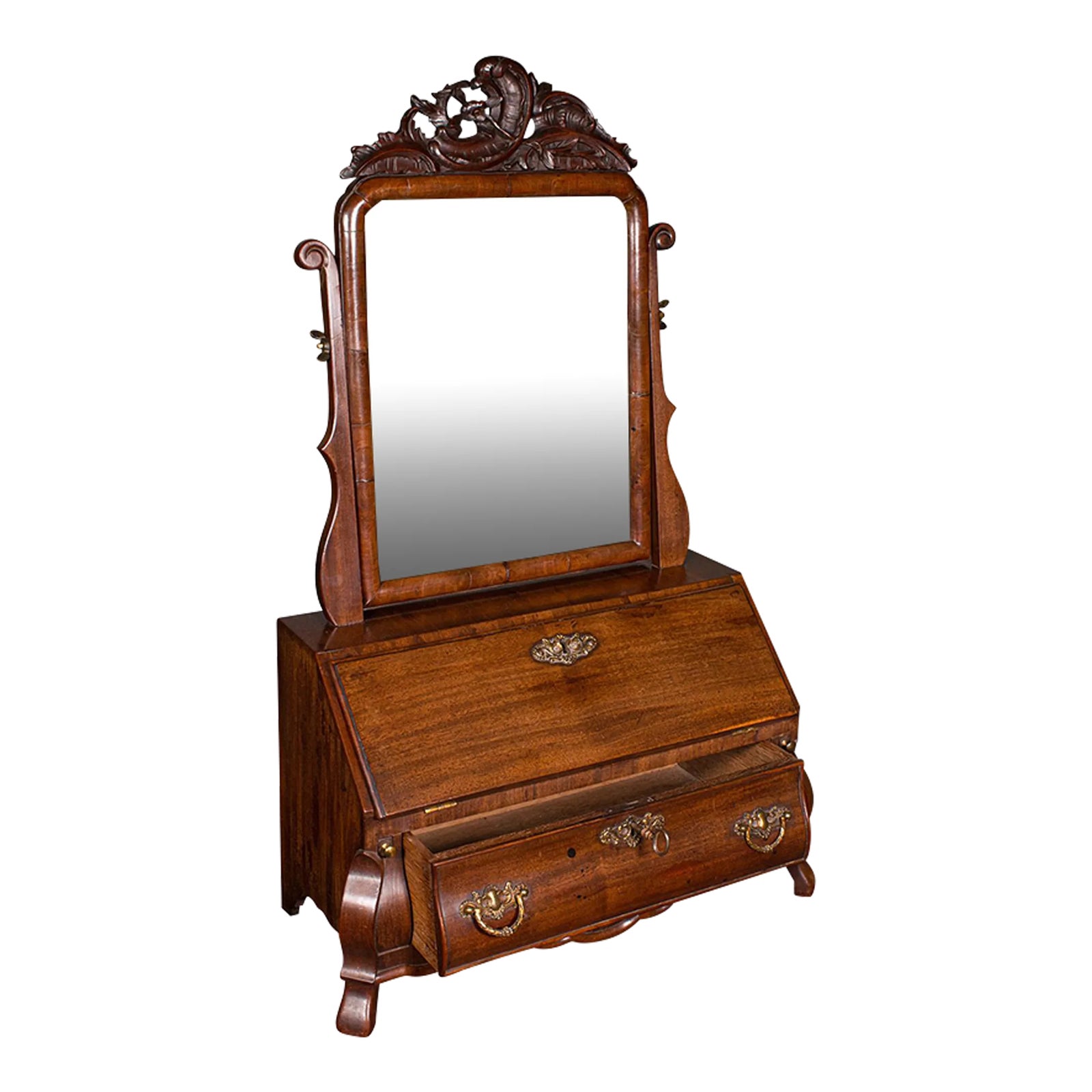 1800's Antique Bureau Mirror | Chairish