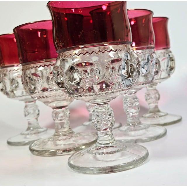 Classical Georgian Ruby Goblets- Set of 6 | Chairish