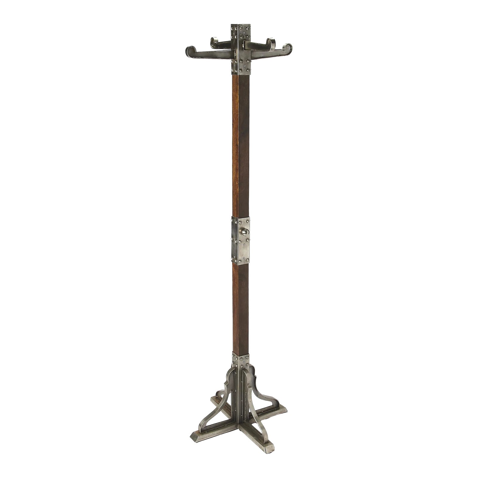 Carston Industrial Chic Coat Rack, Multi-Color | Chairish
