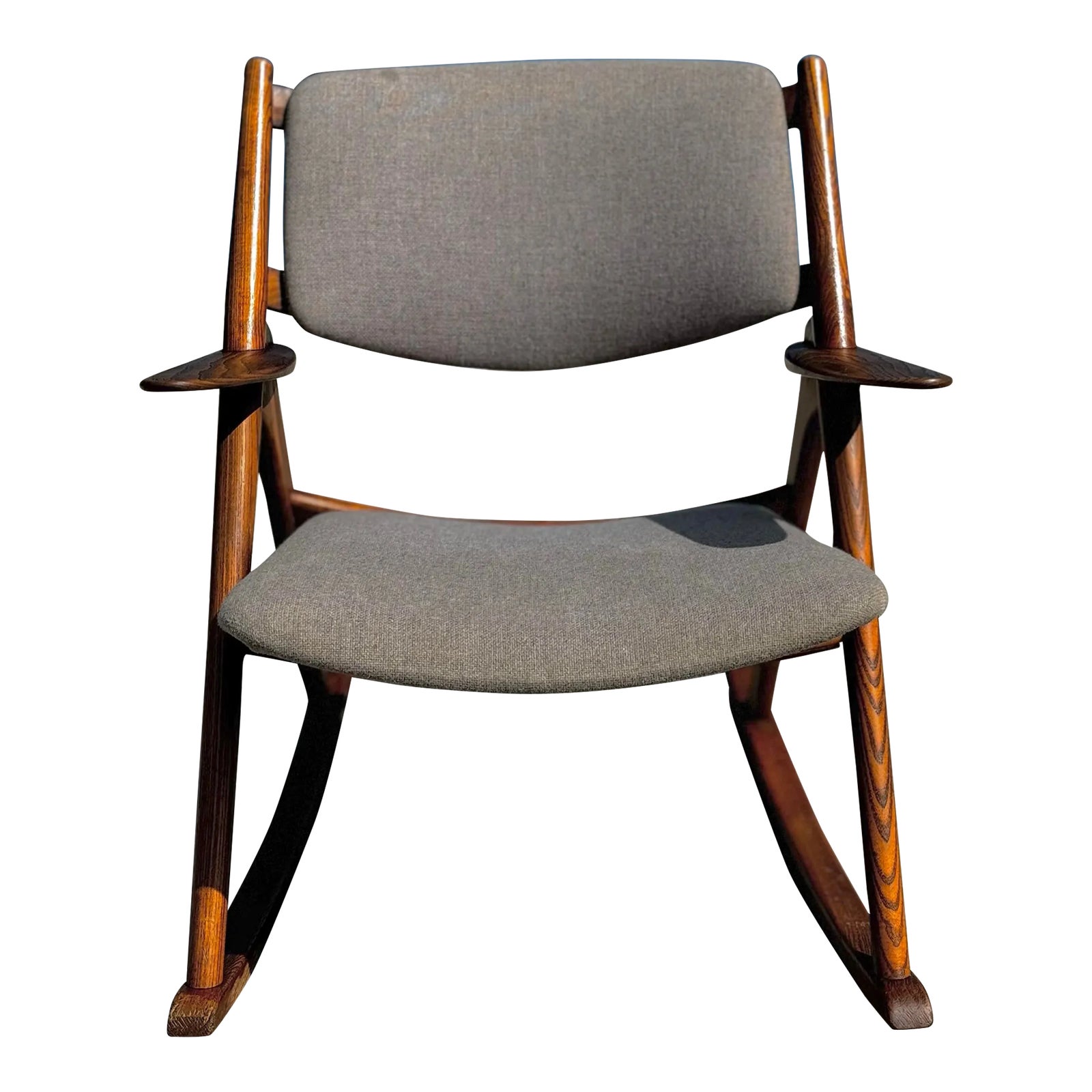 1960s Hans Wegner Sawhorse Style Rocking Chair | Chairish