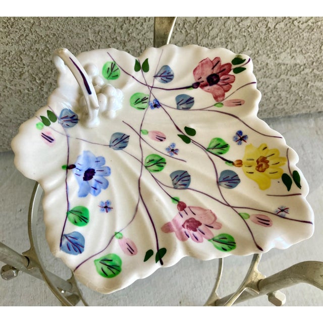 1930s Blue Ridge Southern Potteries Maple Leaf Trompe l'Oeil Relish ...