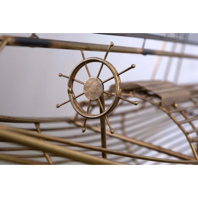 C. Jere Golden Metal Sailboat Signed Mid Century Modern 1982 | Chairish