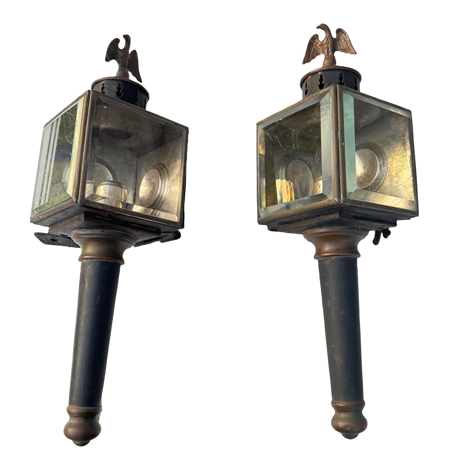 Late 19th Century Antique Victorian Carriage Lights- a Pair | Chairish