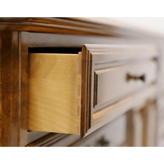 Ethan Allen Classic Manor Maple Italian Triple Dresser | Chairish