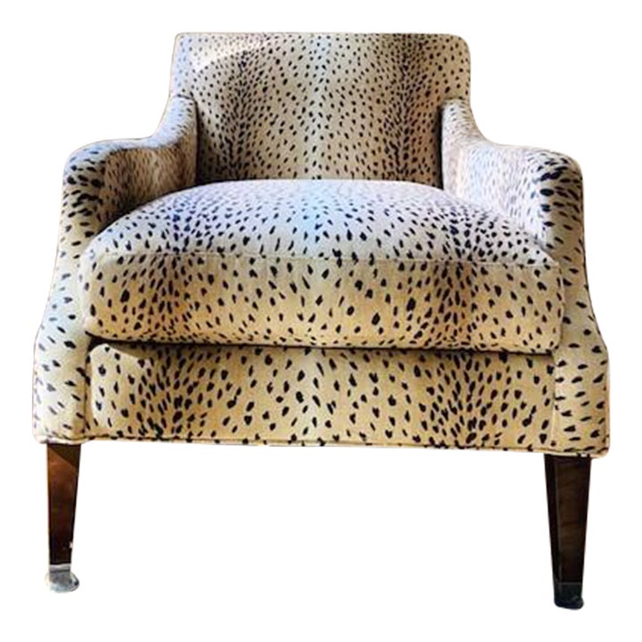 Upholstered Animal Print Lounge Chair | Chairish