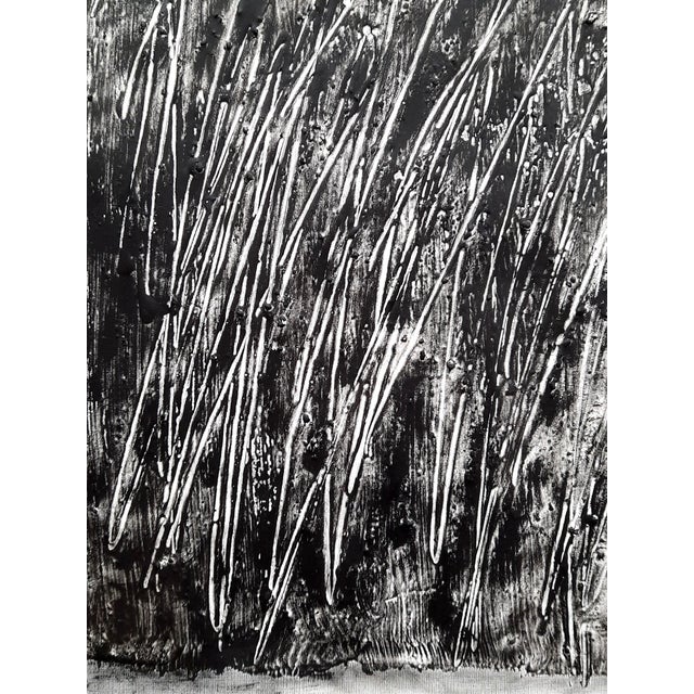 19.6" X 25.5" - Black and White Abstract Original Oil Painting ...