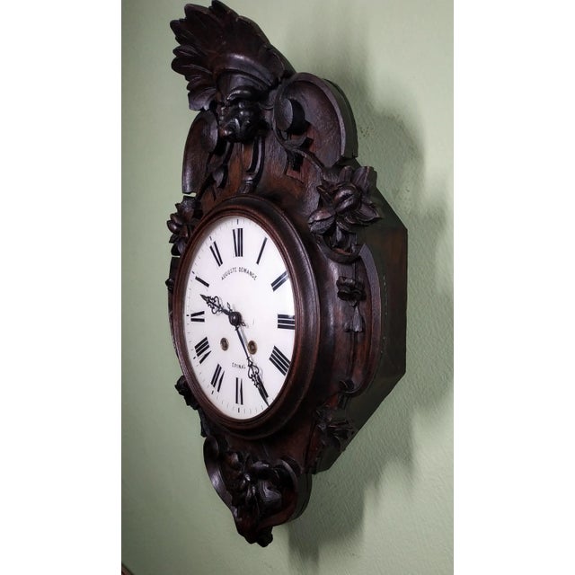 1860-1889 Grand French Carved Wooden Clock Cartel by Samuel Marti & Cie ...