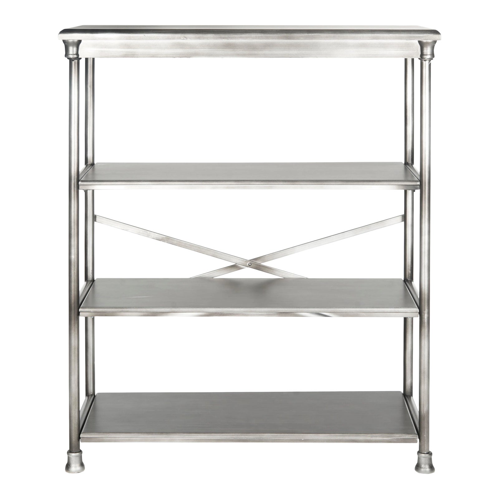 Industrial Bookcase in Dark Silver | Chairish