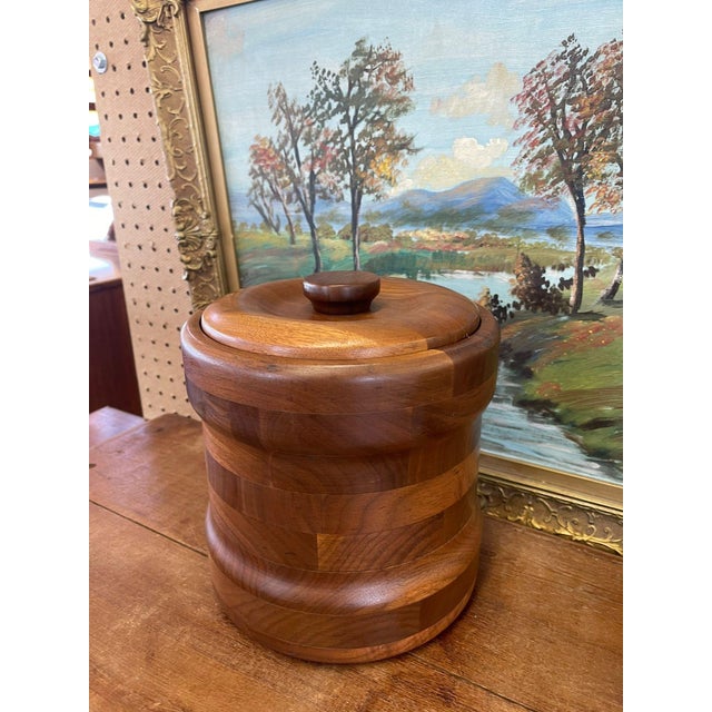 Vintage Mid Century Modern Solid Black Walnut Ice Box by Custom Kraft ...
