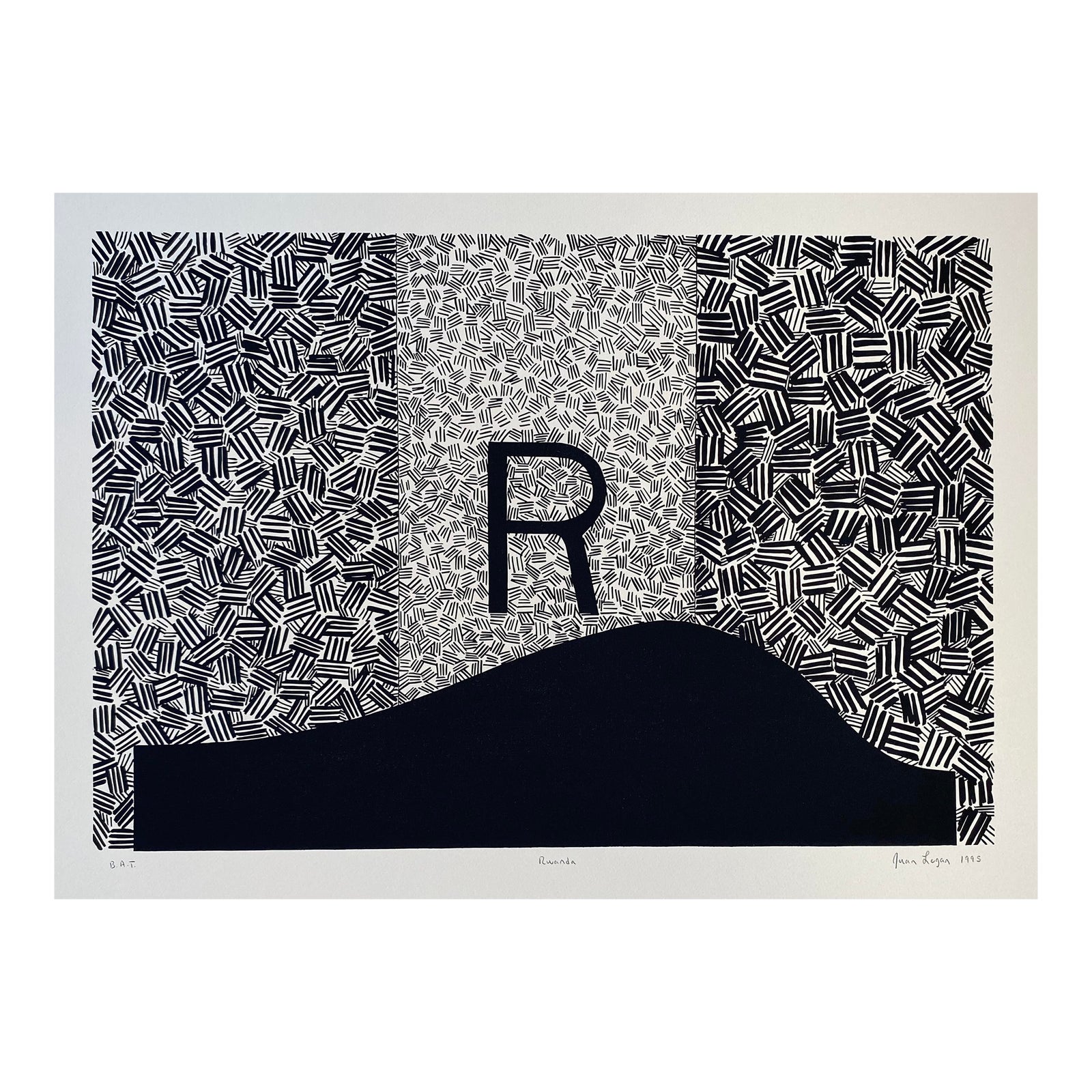 1995 Juan Logan Rwanda Series Linocut | Chairish