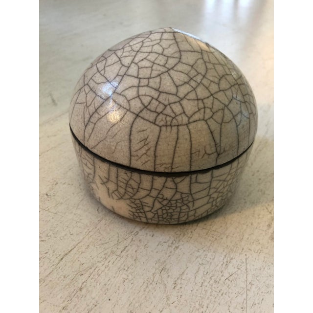 Early 20th Century Vintage, Asian Japanese Raku Ceramic Box | Chairish