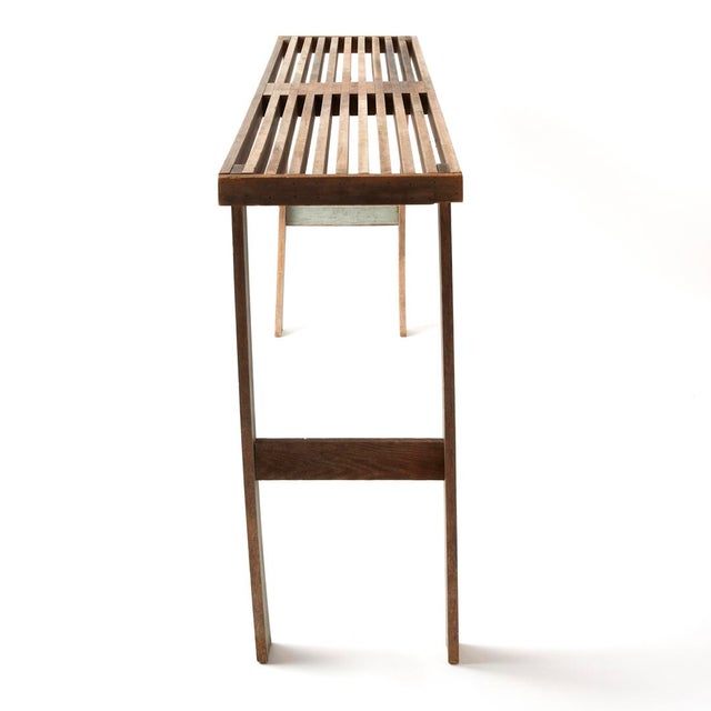 Mid 20th Century Vintage Slatted Console Table | Chairish