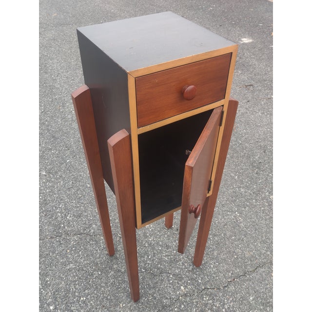 1970s Ethan Allen Wheat Forest Cranberry Storkie Cabinet | Chairish