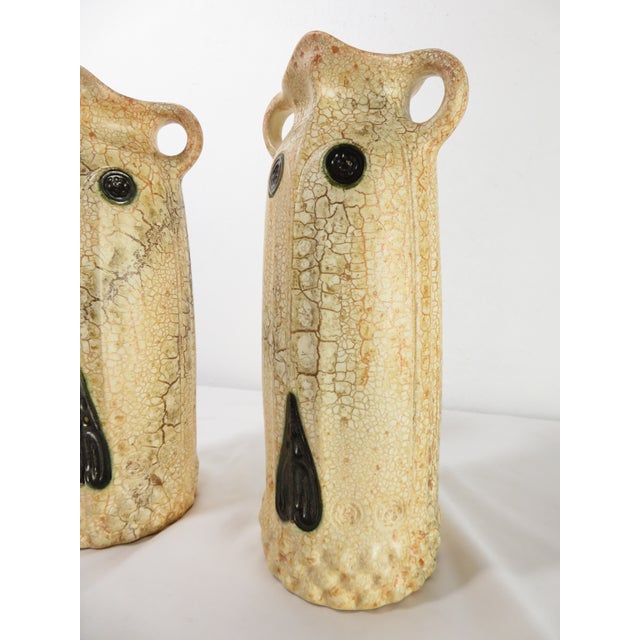 Rare Pair 1920's Art Nouveau Ditmar Urbach "Alienware" Pottery Vases ...