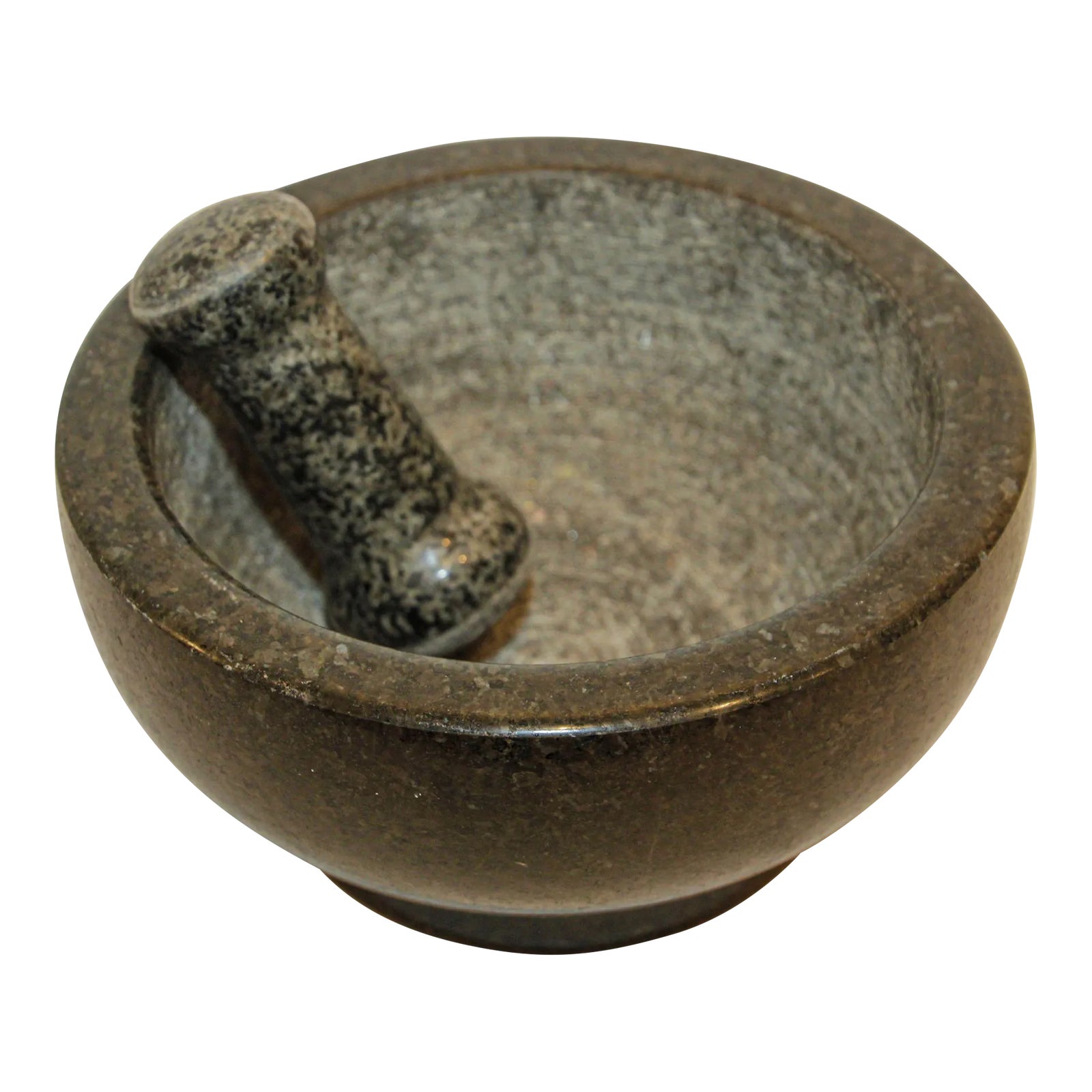 Giant Mortar and Pestle Set Black Marble Polished Italy | Chairish