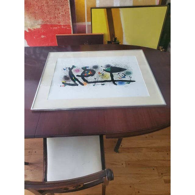 1970s Vintage Miro Style Color Lithograph Mid Century Era, Framed ...