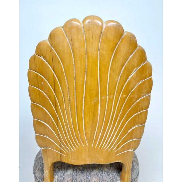 Vintage Carved Wood Grotto Shell Chair | Chairish