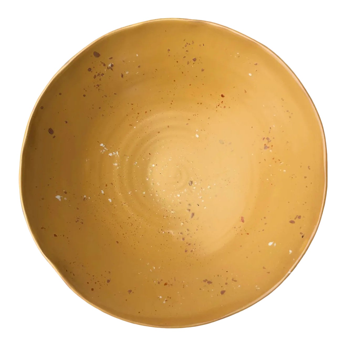 Large Ochre Yellow Serving Bowl- Made in Italy | Chairish