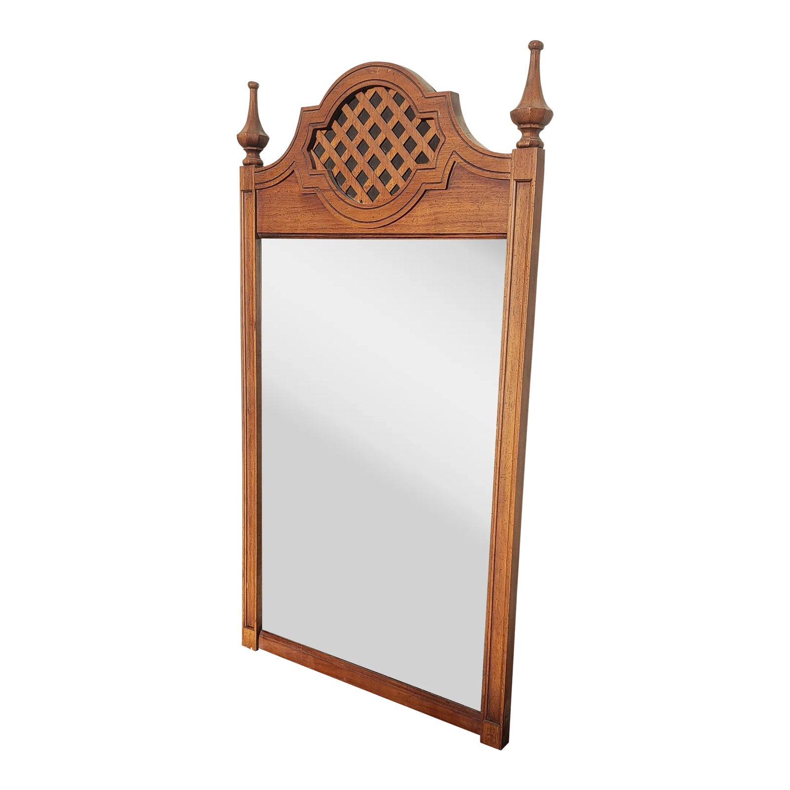 Gardner Branded 1960s Walnut Wall Mirror | Chairish