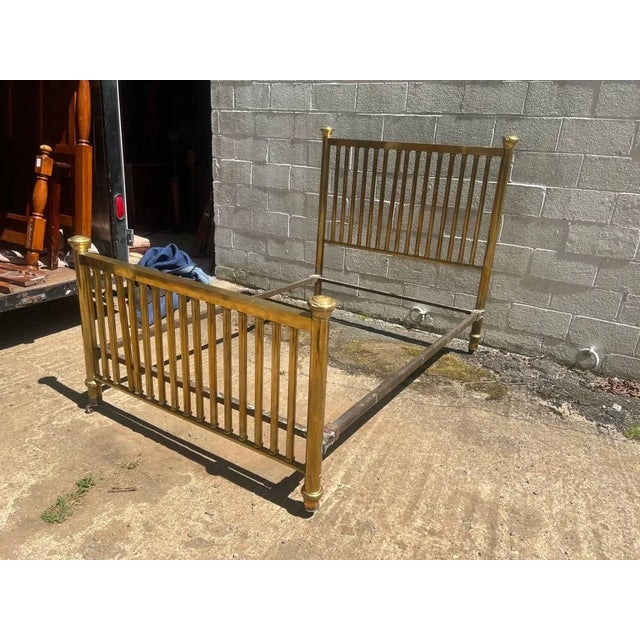 19th Century Antique Victorian Style Double Brass Bed Frame Chairish
