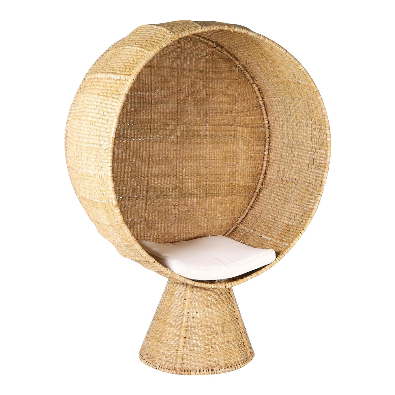 Large Scale Wicker Chair From the Fs Flores Collection | Chairish