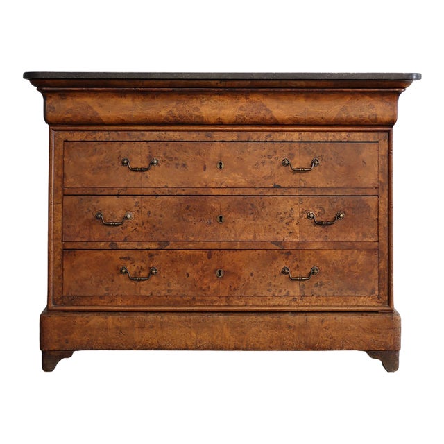 19th Century Louis Philippe Commode With Metal Handles | Chairish