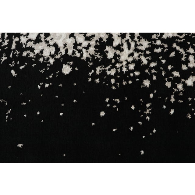 Rug & Kilim’s Abstract Rug in Black With White Painterly Patterns ...