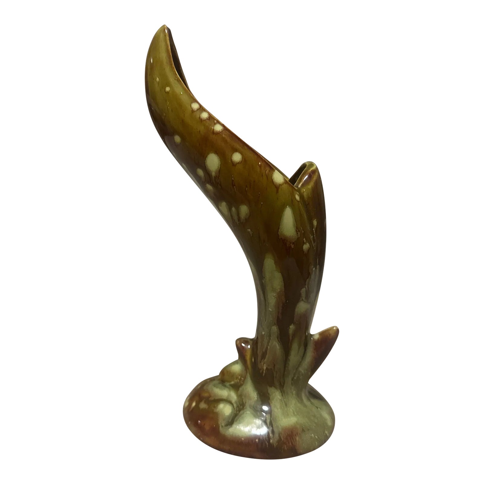 1970s Signed Morrison Groovy Bud Vase Pottery | Chairish