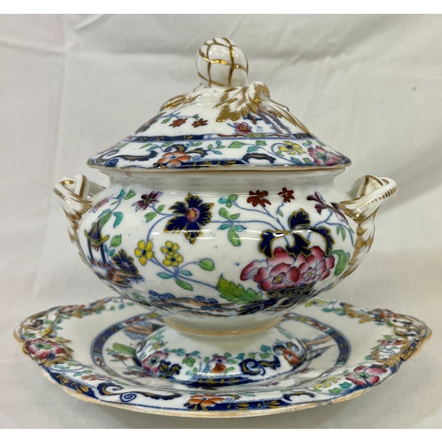 Antique Minton Amherst Japan Tureen With Drip Plate From England ...